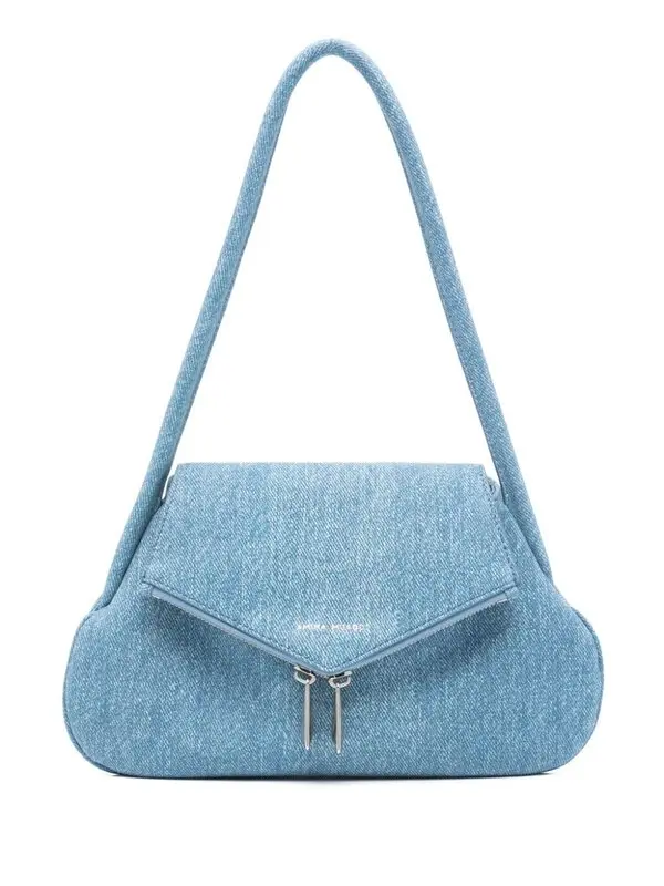 Amina Muaddi Gemini Shoulder Bag - Blue