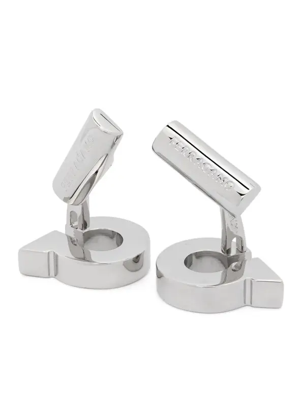 FERRAGAMO Gancini Polished Cufflinks - Silver