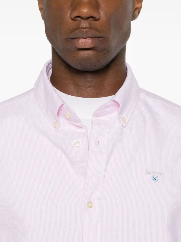 Barbour Logo-embroidered Striped Shirt