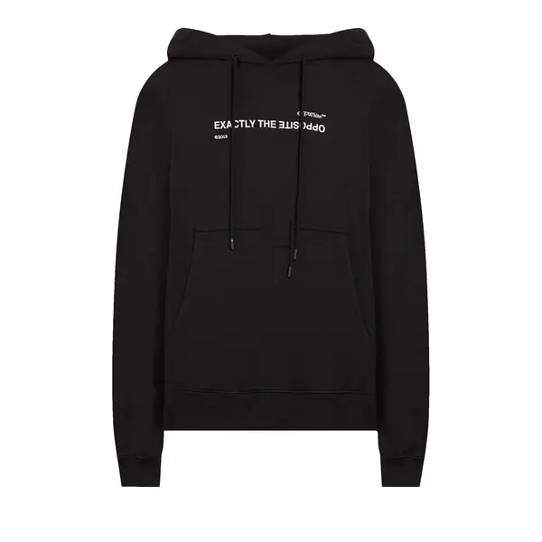Off-White Slogan Print Drawstring Hoodie