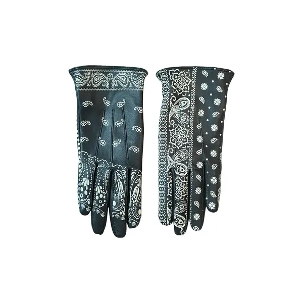 Kapital Leather Gloves - Blue