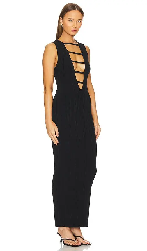 Ronny Kobo Opal Knit Dress In Jet Black - 44% Off | Editorialist