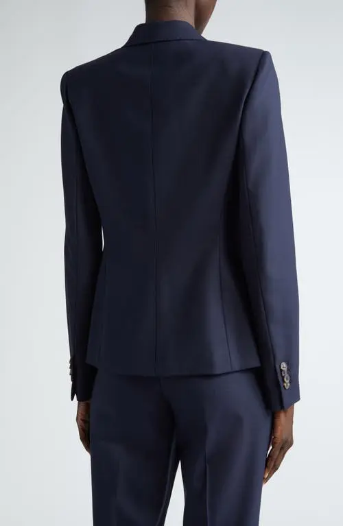 Lafayette 148 New York Fitted Stretch Wool Blazer - Ink