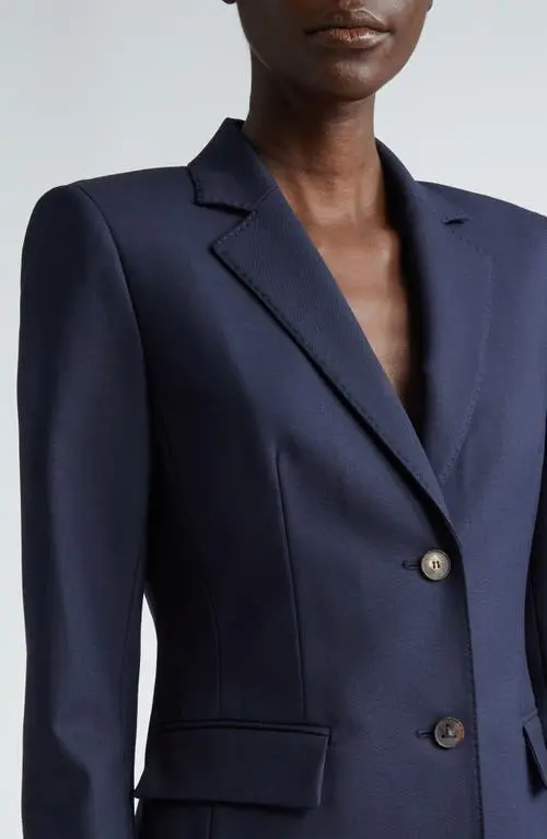 Lafayette 148 New York Fitted Stretch Wool Blazer - Ink