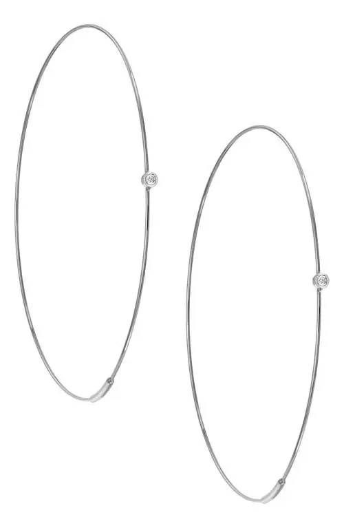 Lana Jewelry Large Magic Hoop Diamond Earrings - 14kwg