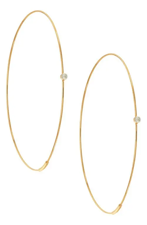Lana Jewelry Large Magic Hoop Diamond Earrings - Yellow Gold