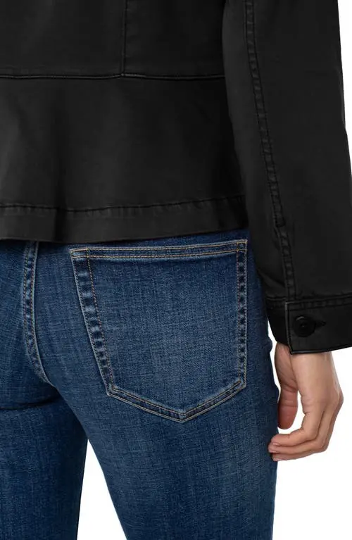 LIVERPOOL Peplum Twill Trucker Jacket