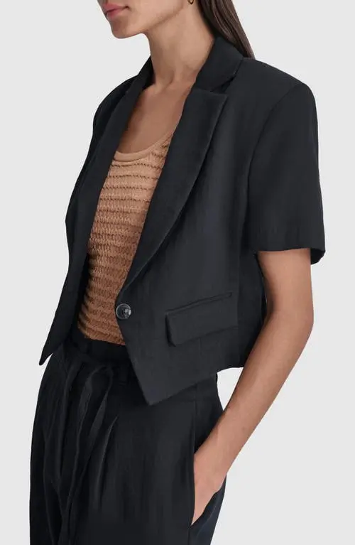 Dkny Short Sleeve Cropped Blazer