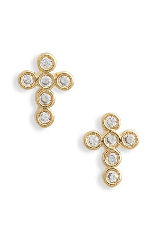 CHILD OF WILD Holy Cross Stud Earrings - Gold