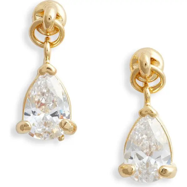 CHILD OF WILD Teardrop Cubic Zirconia Stud Earrings - Gold