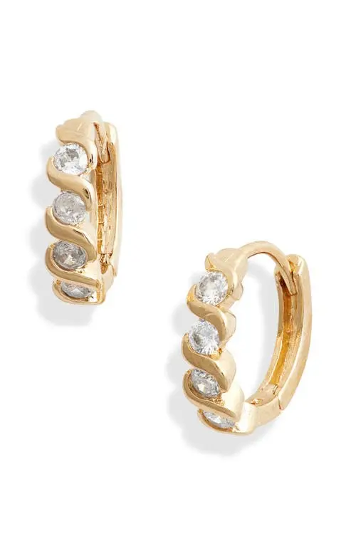 CHILD OF WILD Loxley Cubic Zirconia Hoop Earrings - Gold