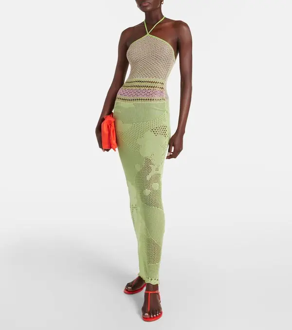 ROBERTA EINER Natalie Halterneck Maxi Dress