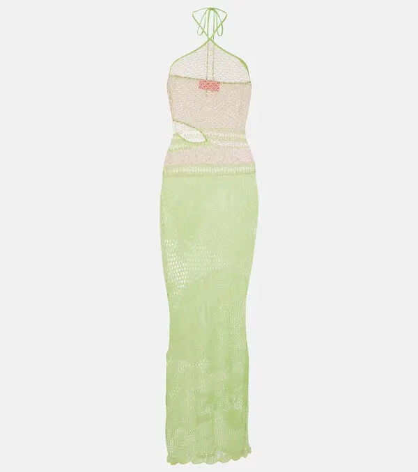 ROBERTA EINER Natalie Halterneck Maxi Dress - Multicoloured