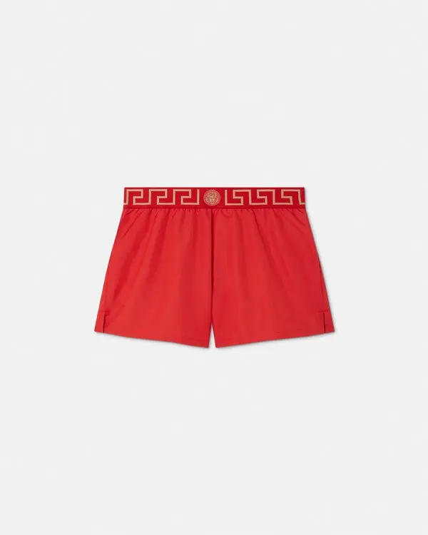 Versace Greca Medusa Swim Shorts - Red