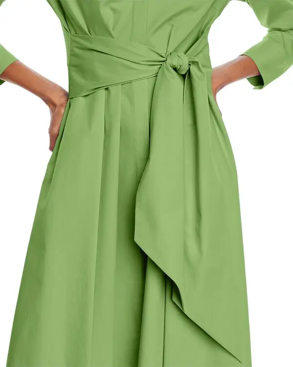Boss Debra Tie Waist Shirt Dress In Open Green - 64% Off | Editorialist