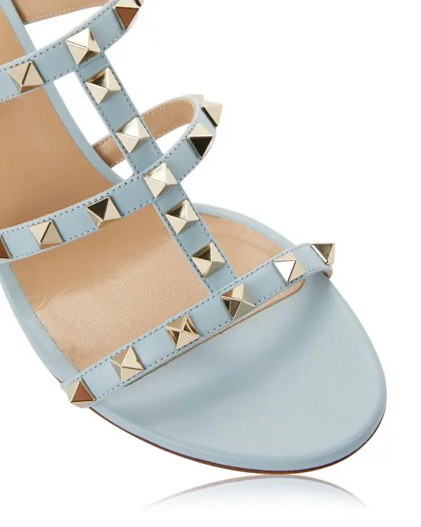 Valentino Garavani Rockstud Block Heel Slide Sandals