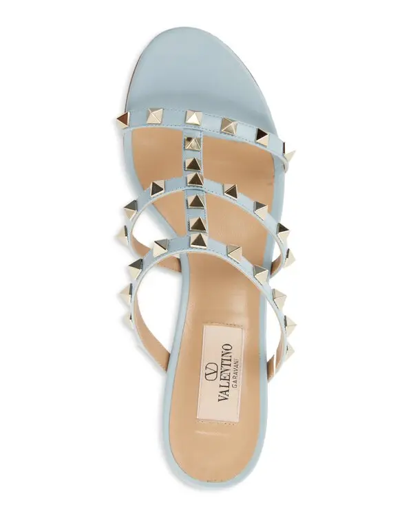 Valentino Garavani Rockstud Block Heel Slide Sandals
