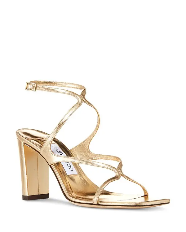 JIMMY CHOO Azie 85 High Heel Sandals - Gold