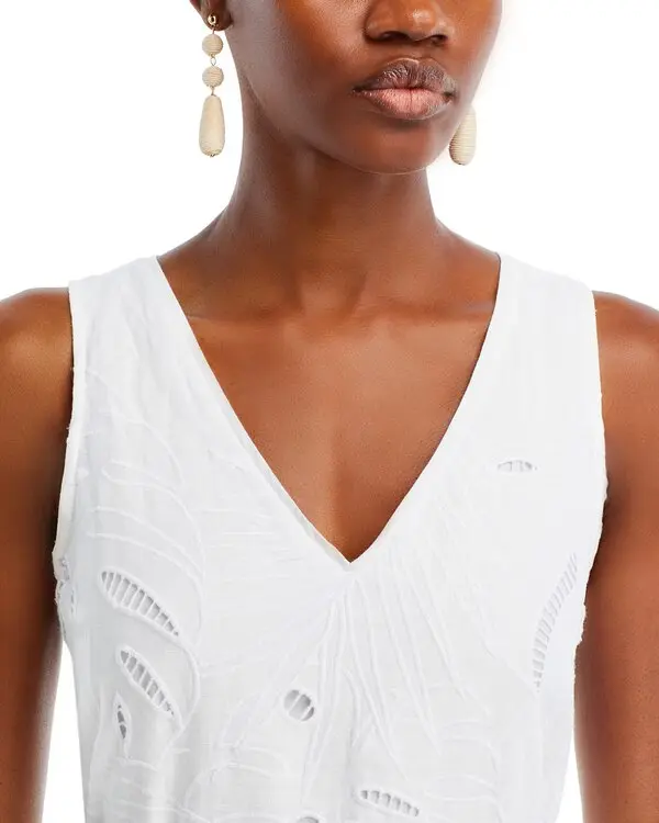 chinese dress ladies Tommy Bahama Women's Two Palms Double Ruffle Dress - White