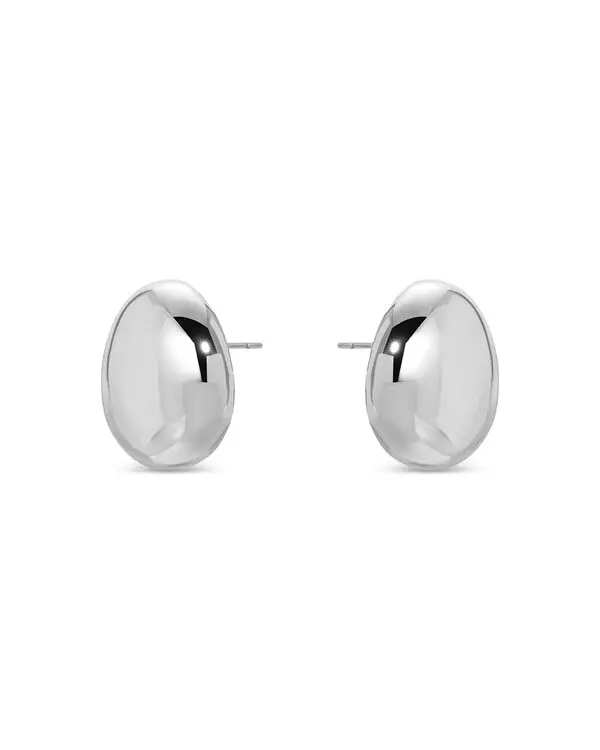 Ettika Polished Stud Earrings - Silver