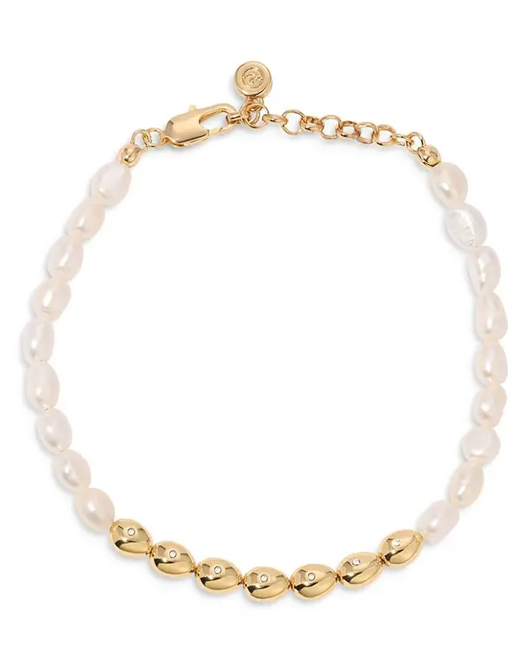 Ettika Beaded Bracelet - Gold/white