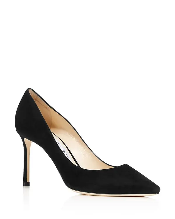 JIMMY CHOO Romy 85 Pointed-toe Pumps - Black Suede