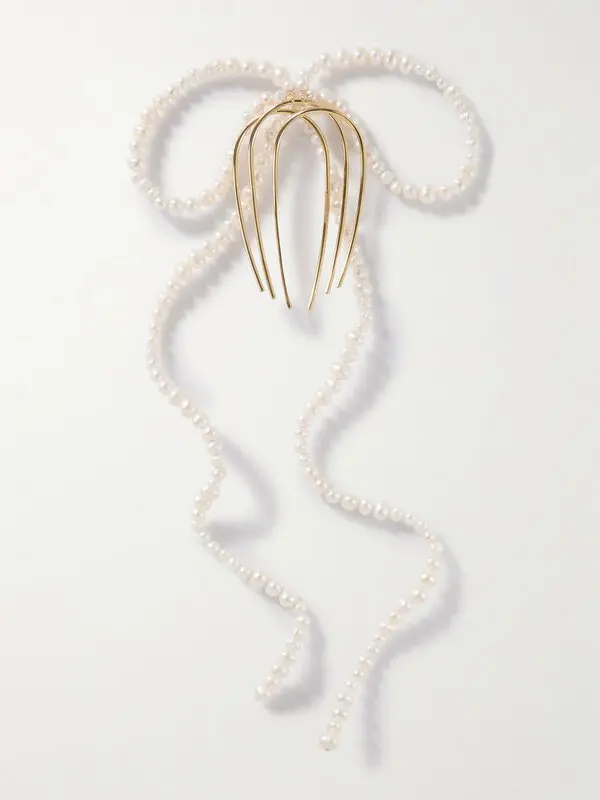 Completedworks Gold-plated Pearl Hair Comb