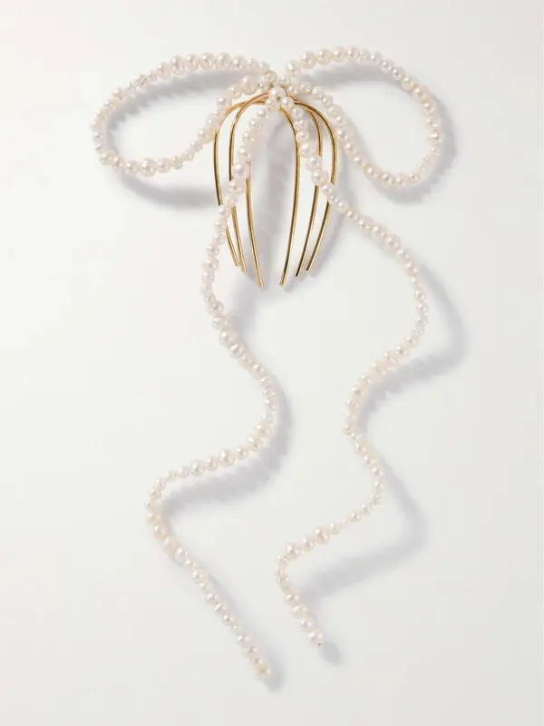 Completedworks Gold-plated Pearl Hair Comb