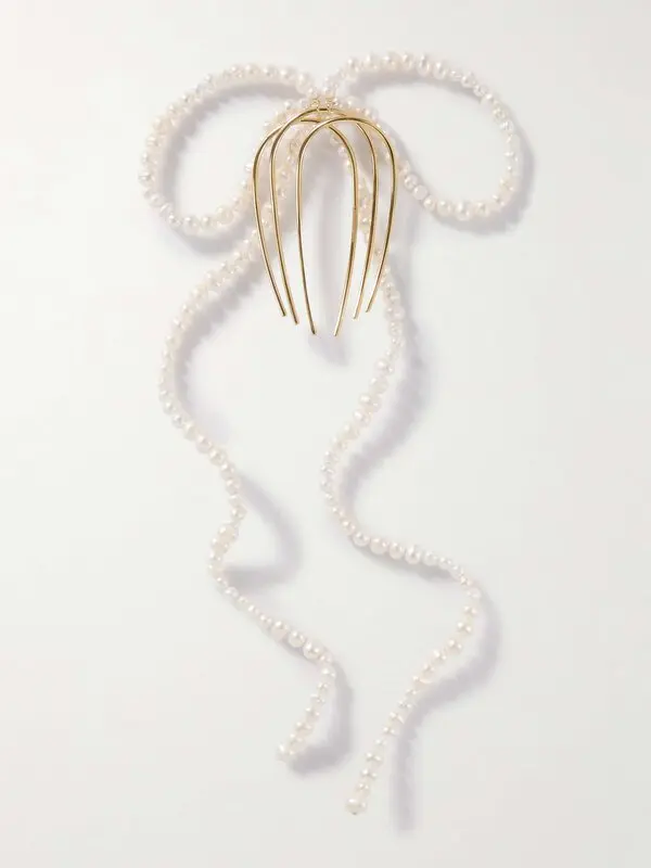 Completedworks Gold-plated Pearl Hair Comb