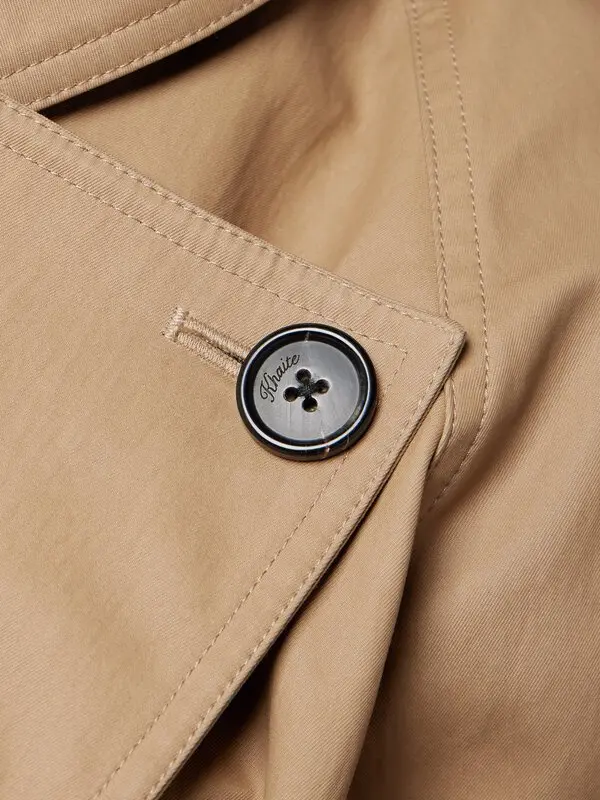 Khaite Hammond Cropped Belted Cotton-blend Twill Trench Coat