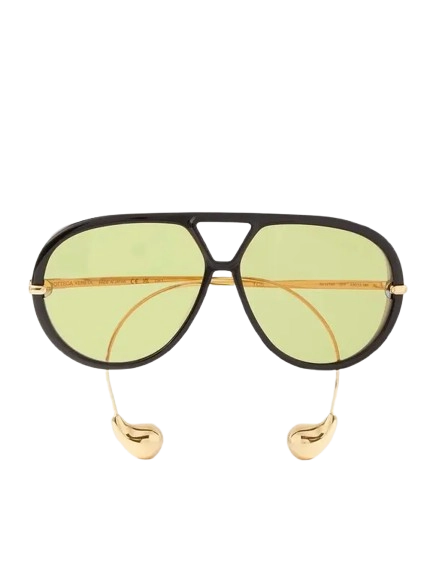 Bottega Veneta Embellished Aviator-style Sunglasses - Black