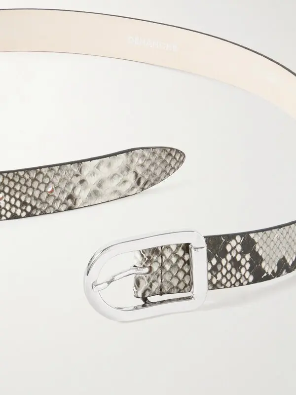DEHANCHE Mija Snake-effect Leather Belt - Animal Print