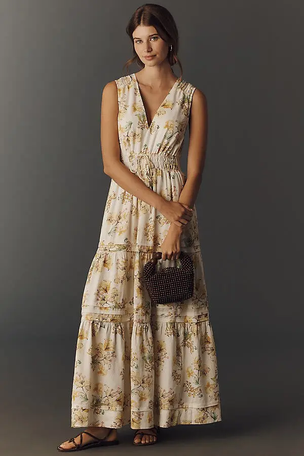 THE SOMERSET COLLECTION BY ANTHROPOLOGIE Sleeveless Maxi Dress