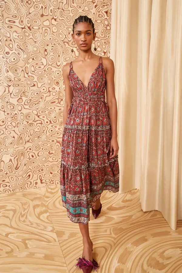 Ulla Johnson Rosa Floral Midi Dress