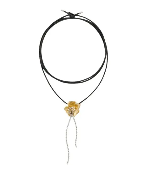 Maje Flower Choker Necklace - Gold