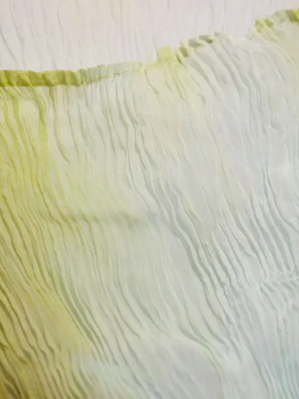 Issey Miyake Light Leak Chiffon Twist Top In Yellow - 45% Off