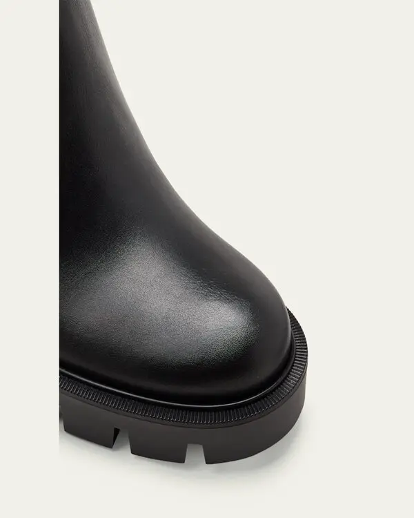 CHRISTIAN LOUBOUTIN 70mm Marchacroche Leather Chelsea Booties