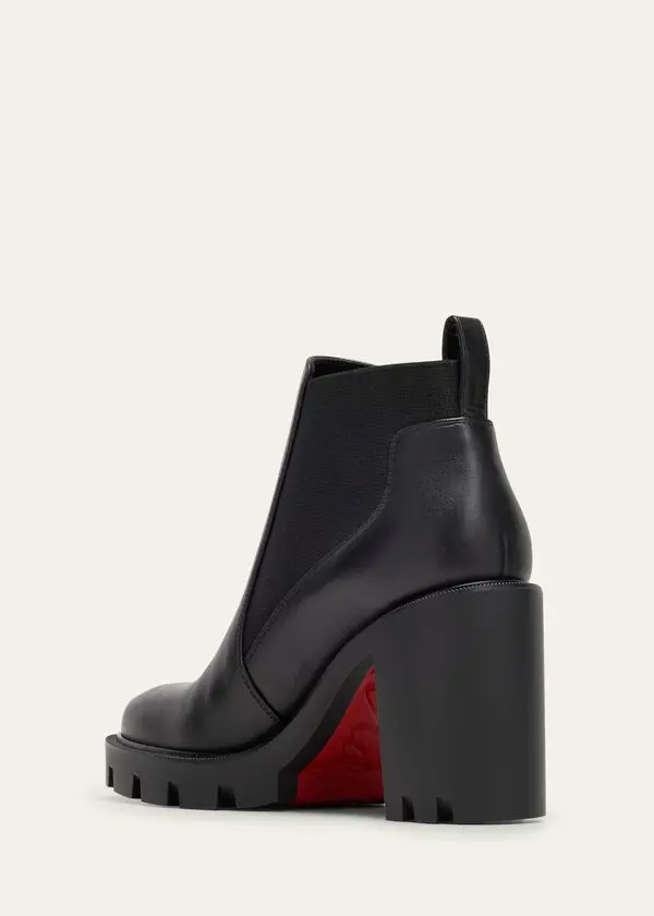 CHRISTIAN LOUBOUTIN 70mm Marchacroche Leather Chelsea Booties