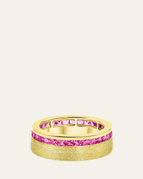 JENNIFER DEMORO 18k Pink Sapphire Band Ring - Gold