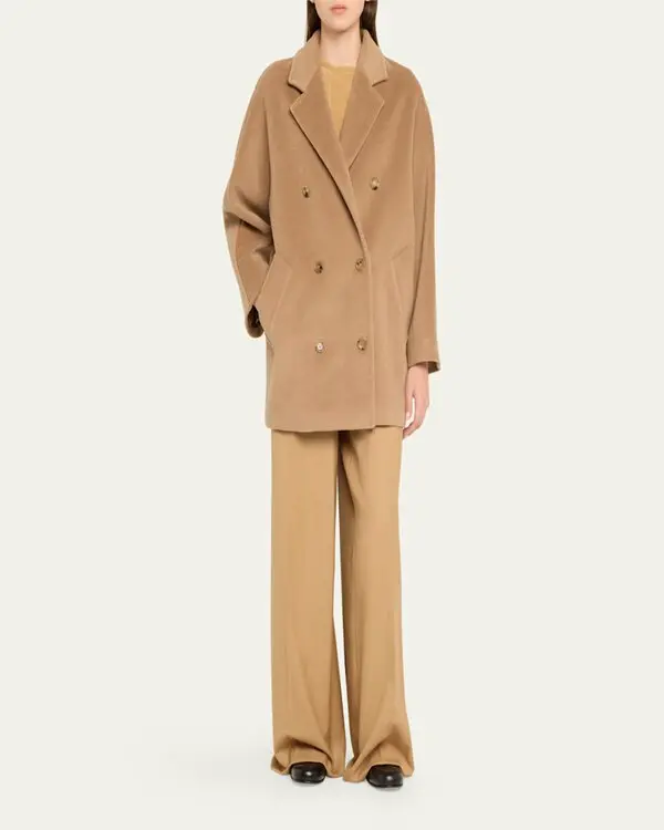 Max Mara Rebus Double-breasted Coat - Camel