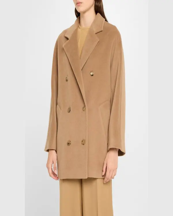 Max Mara Rebus Double-breasted Coat - Camel