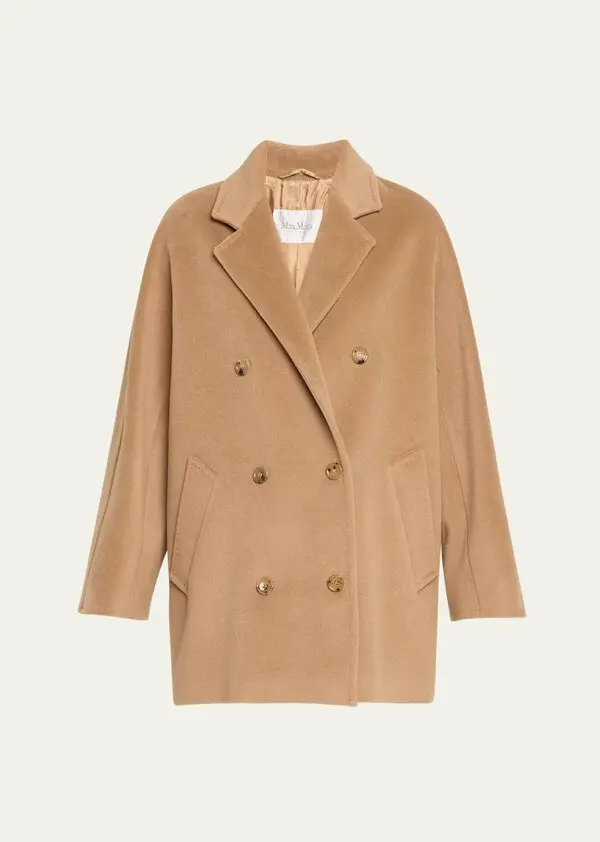 Max Mara Rebus Double-breasted Coat - Camel