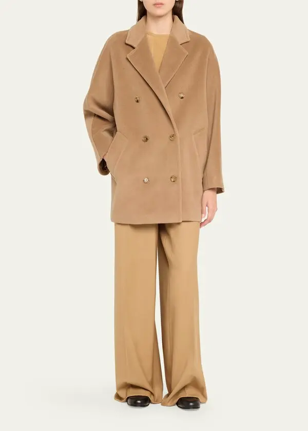 Max Mara Rebus Double-breasted Coat - Camel