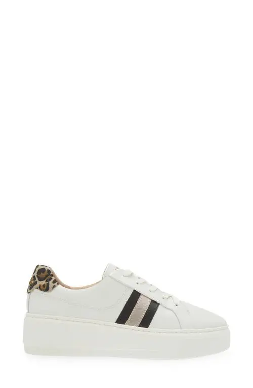 FRANKIE4 Riley Platform Sneakers - White/leopard Print
