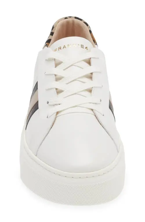 FRANKIE4 Riley Platform Sneakers - White/leopard Print