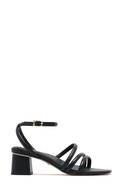 FRANKIE4 Ramsay Leather Block Heel Sandal - Black