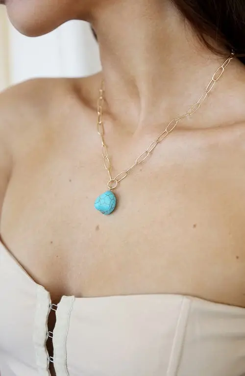 Ettika Pendant Necklace - Turquoise