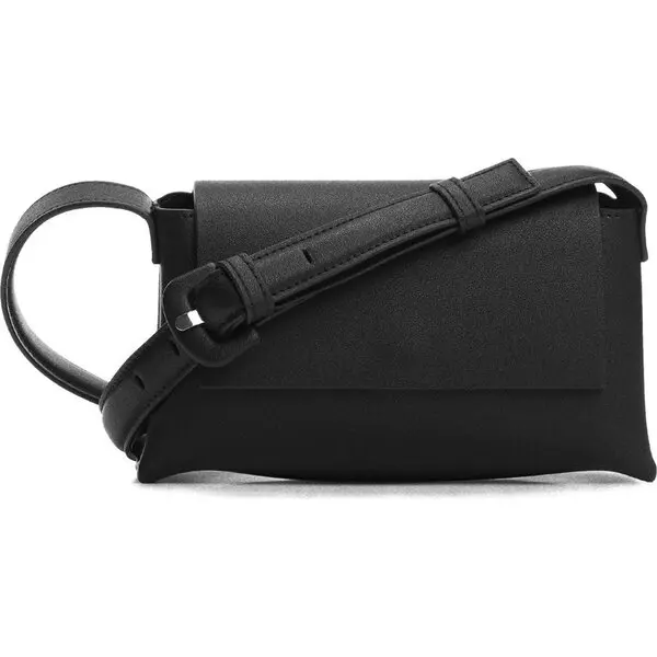 Mango Flap Crossbody Bag - Black