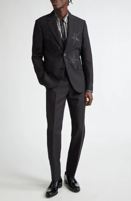 Versace Pleated Wool & Mohair Dress Pants