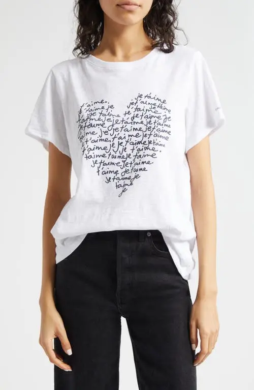 Cinq À Sept Graphic T-shirt - White/black
